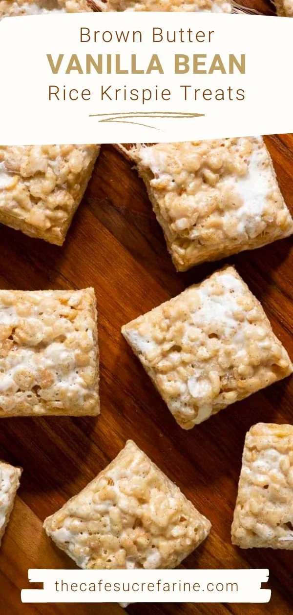 Brown Butter Vanilla Bean Rice Krispie Treats