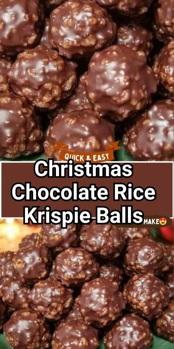 Christmas Chocolate Rice Krispie Balls