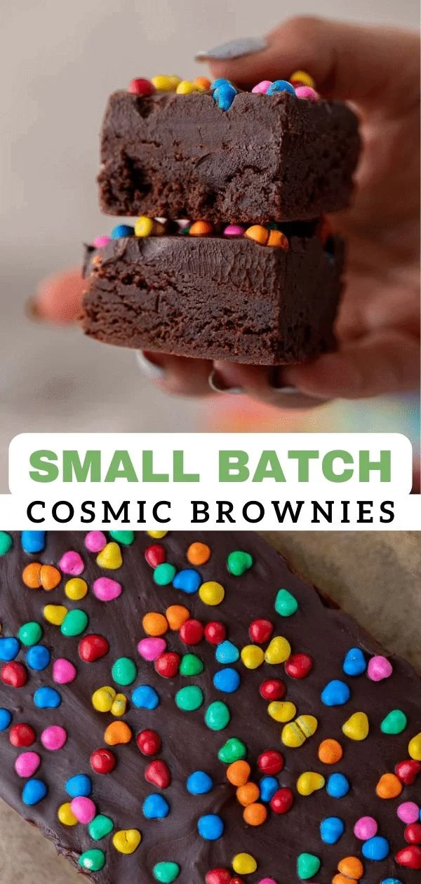 Easy small batch cosmic brownies recipe