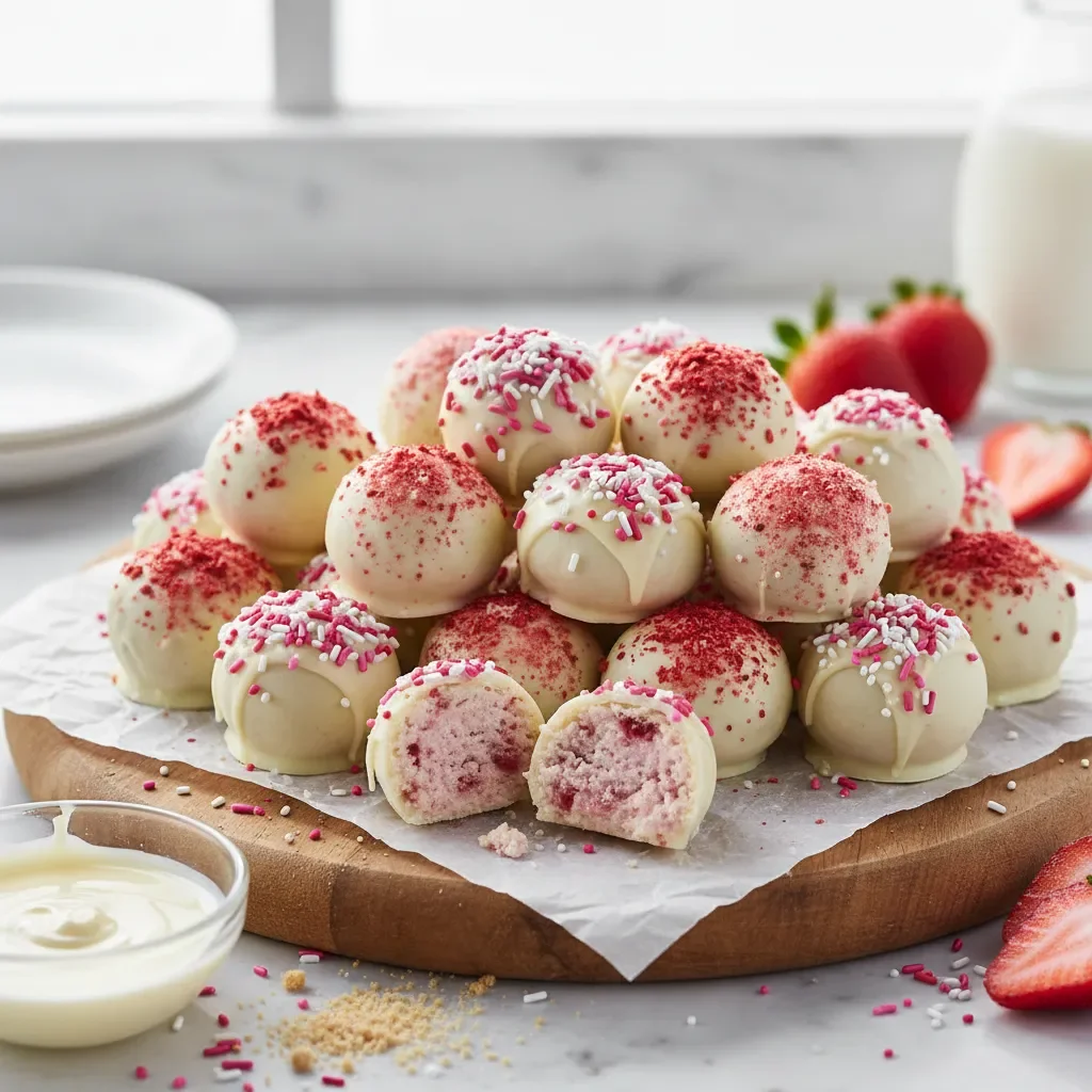 Strawberry Cheesecake Truffle Balls
