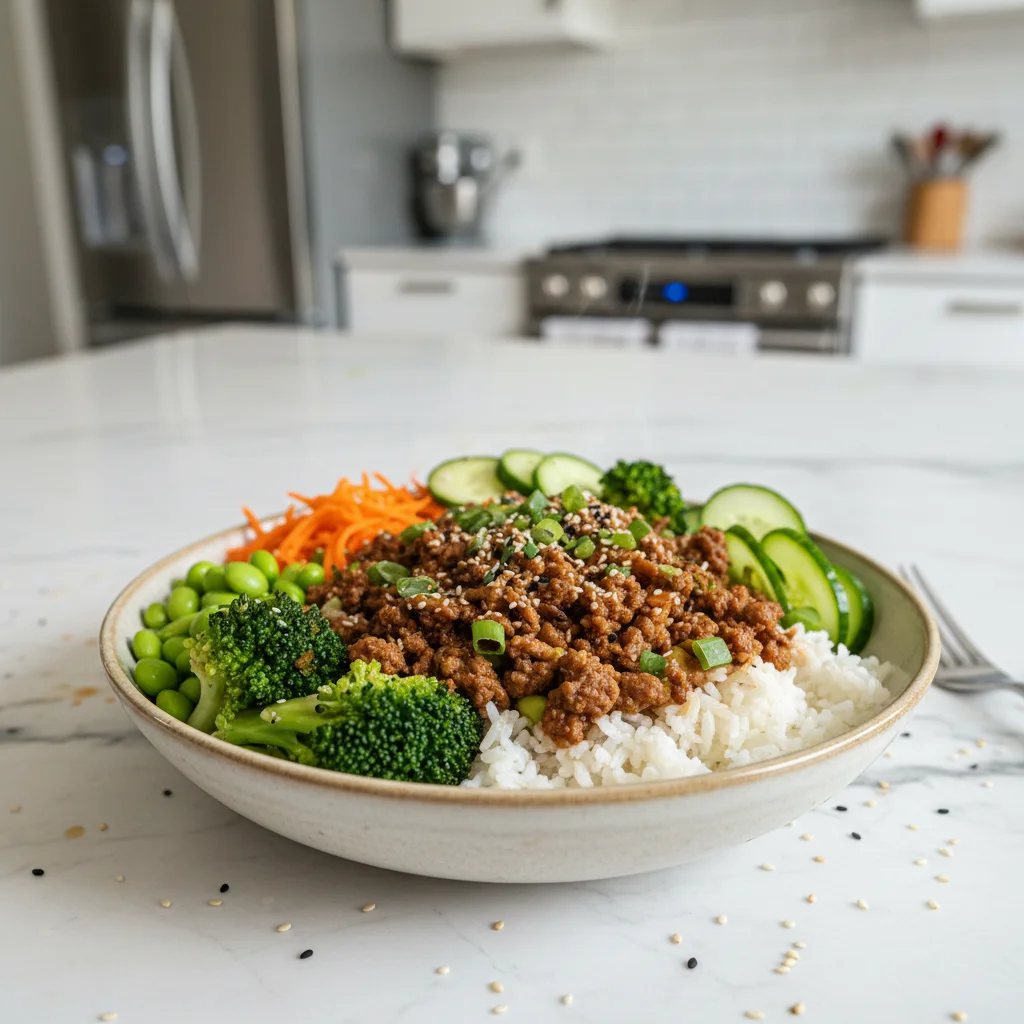 Teriyaki Turkey Rice Bowl