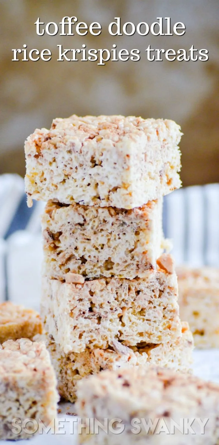 Toffee Doodle Rice Krispie Treats