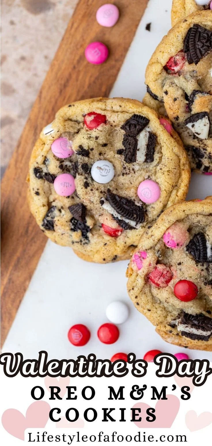 Valentine's Day Oreo M&M's Cookies