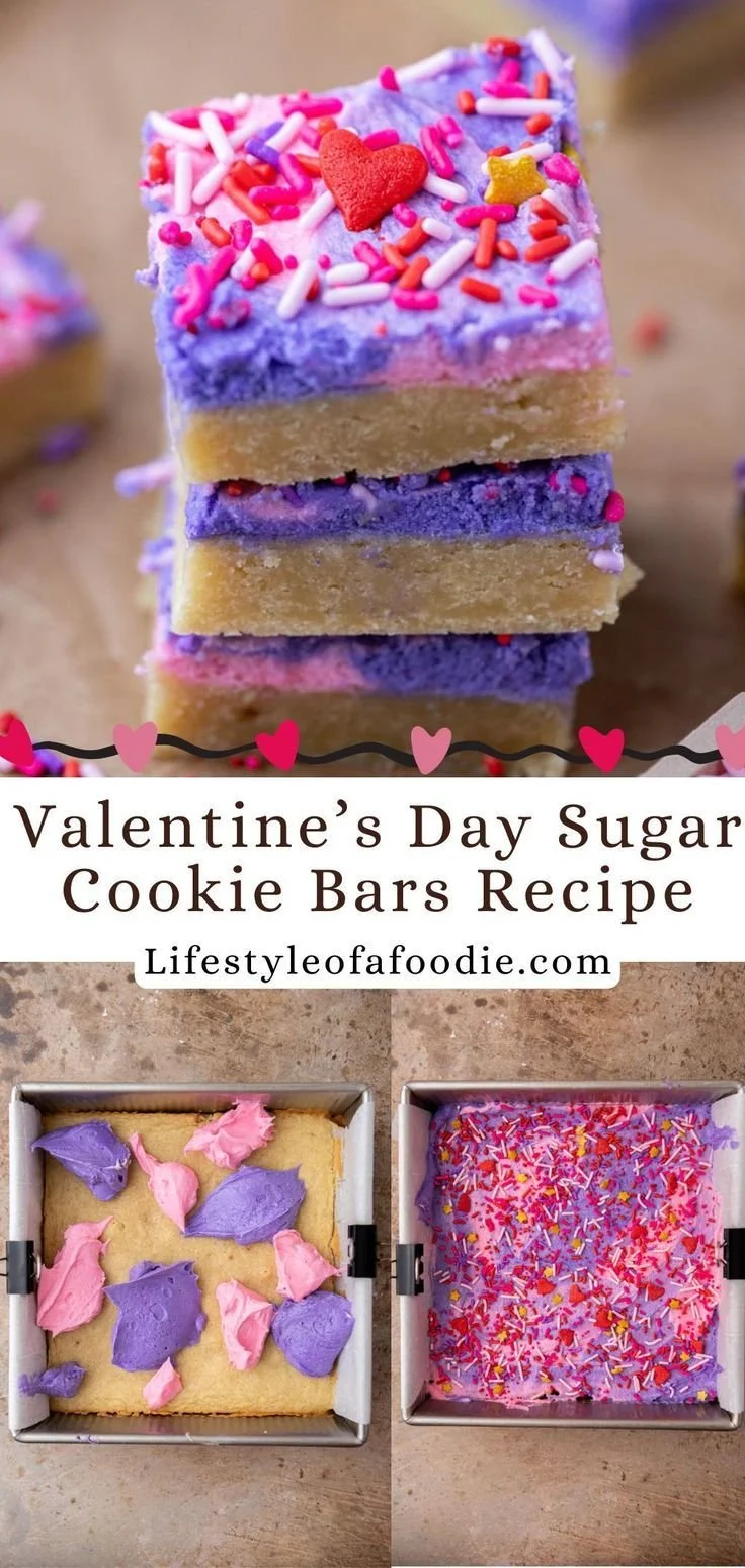 Valentine's Day Sugar Cookie Bars