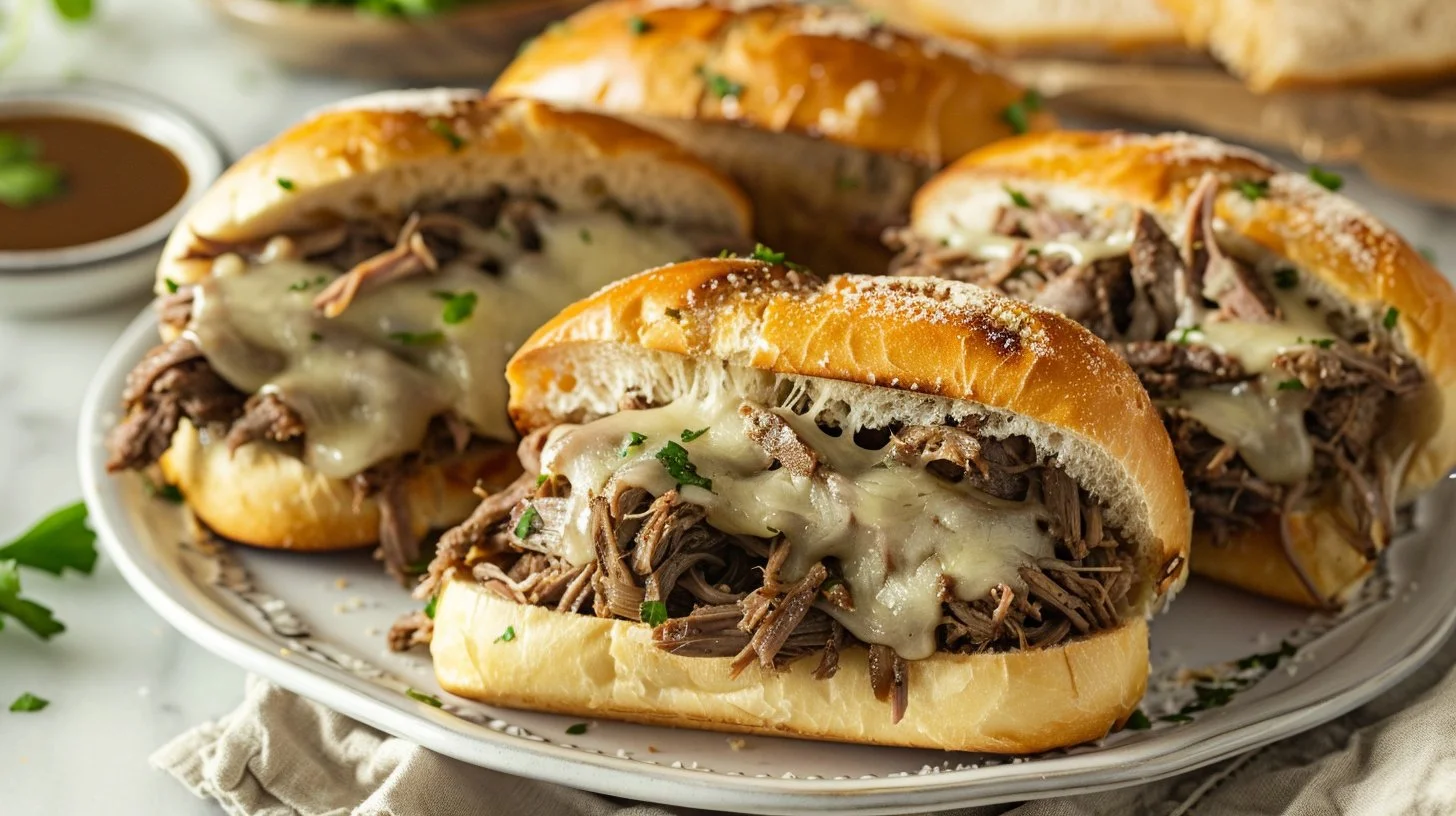 Crockpot French Dip Sandwiches