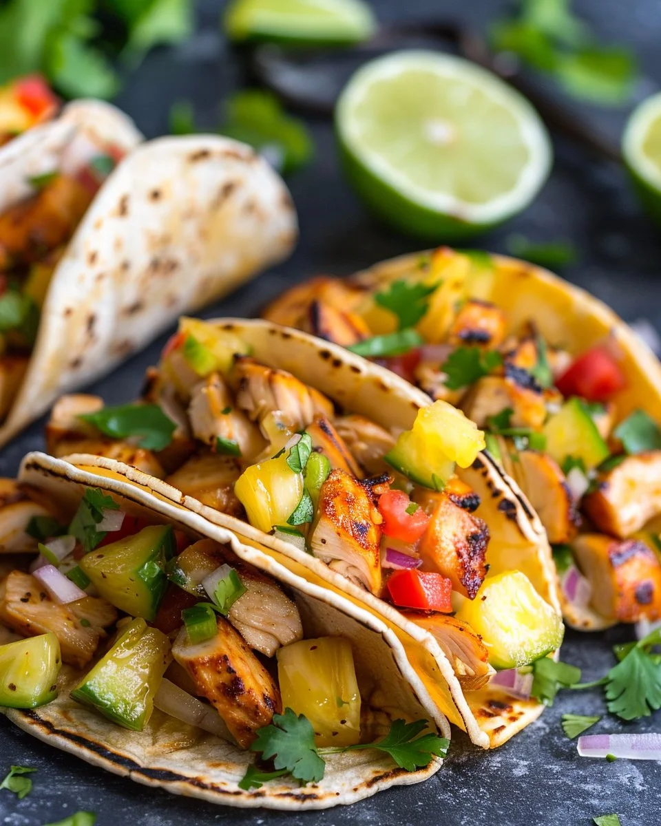 Pineapple Chicken Tacos